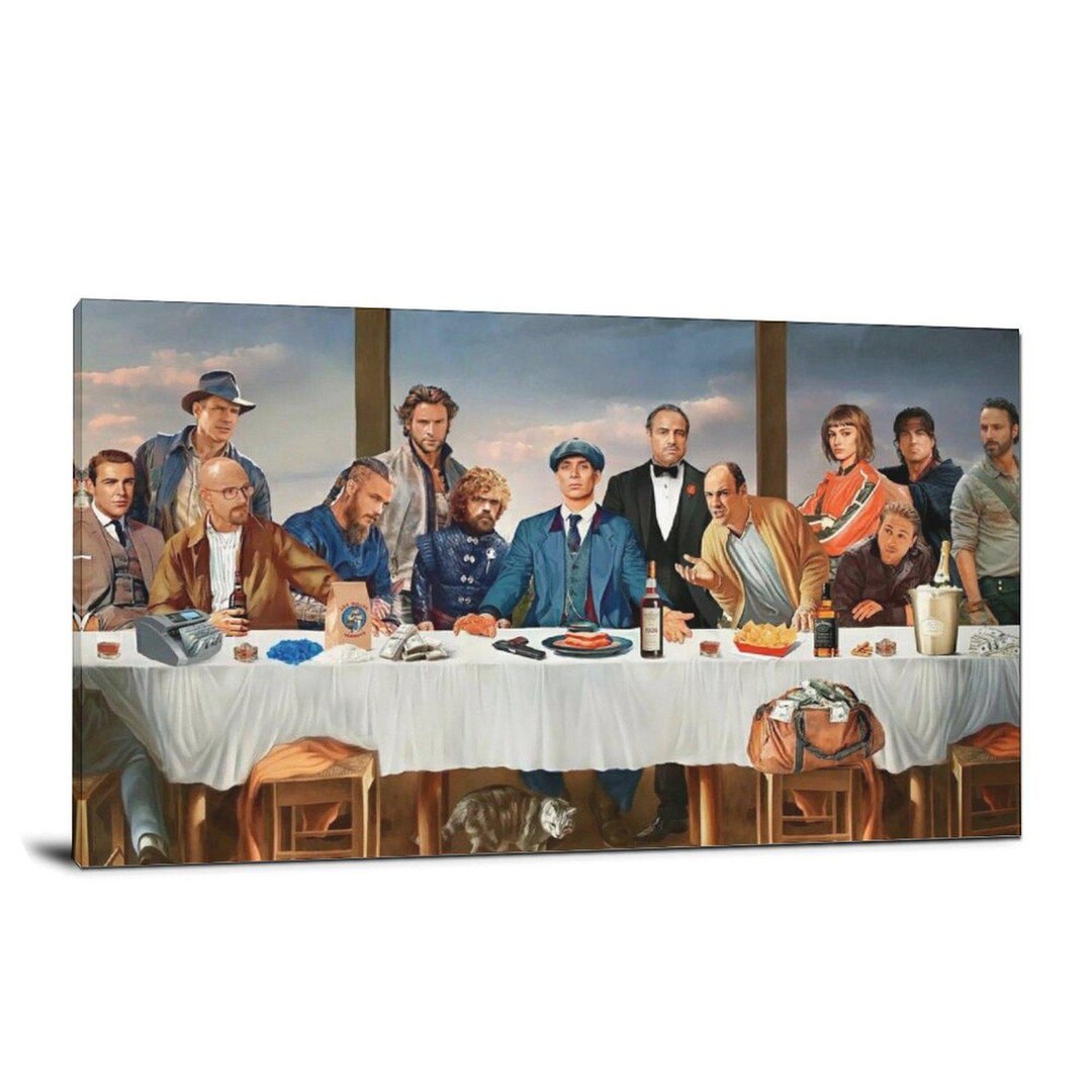Pop Culture Last Supper Parody Art Print Movie TV Characters Modern ...