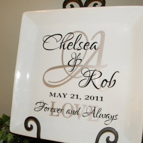 Personalized Wedding Gift Plate Anniversary Gift for Couple - Etsy