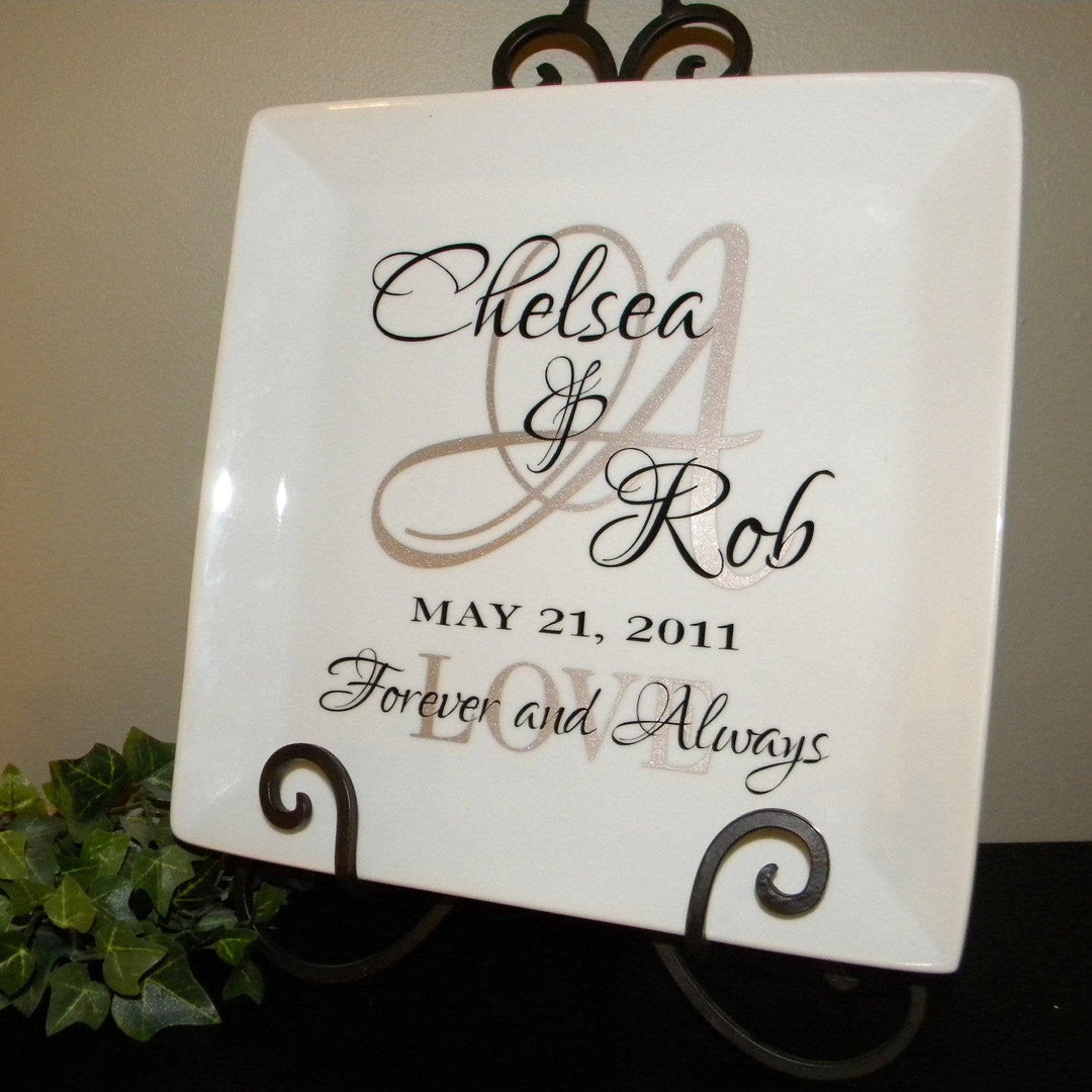 Personalized Wedding Gift Plate Anniversary Gift for Couple - Etsy