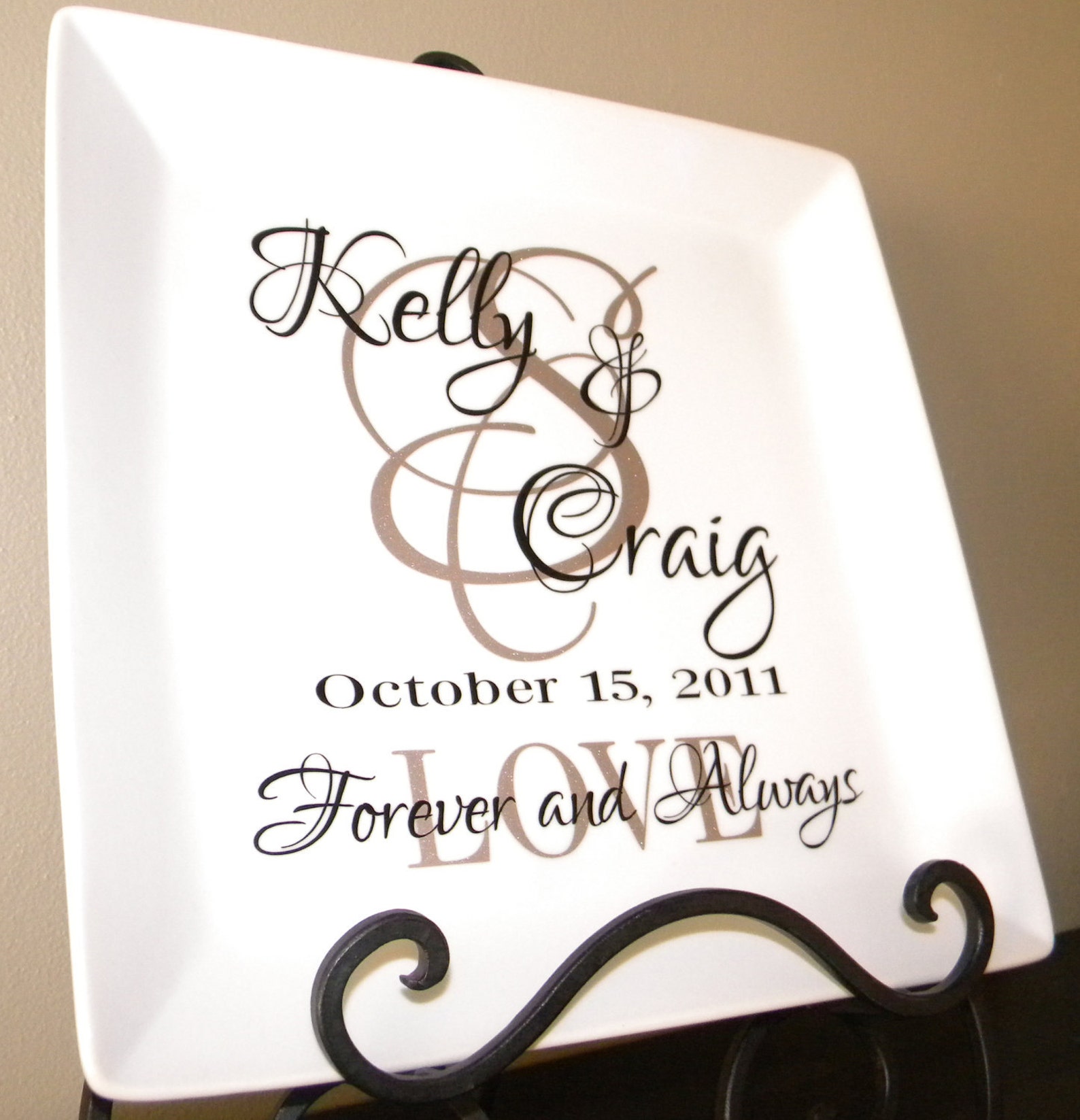Personalized Wedding Gift Plate Anniversary Gift for Couple - Etsy