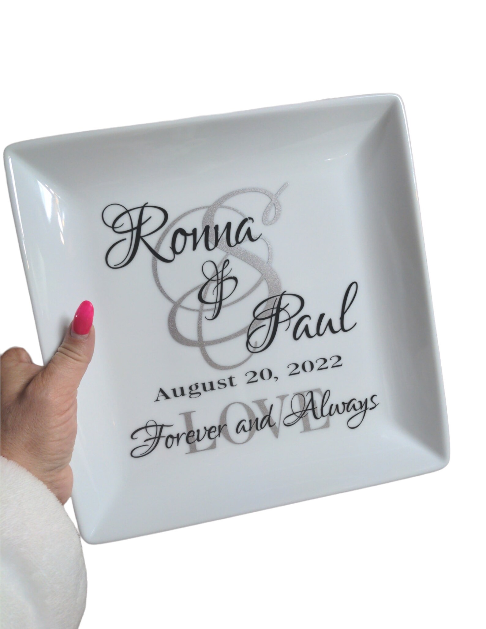 Personalized Wedding Gift Plate Anniversary Gift for Couple Bridal ...