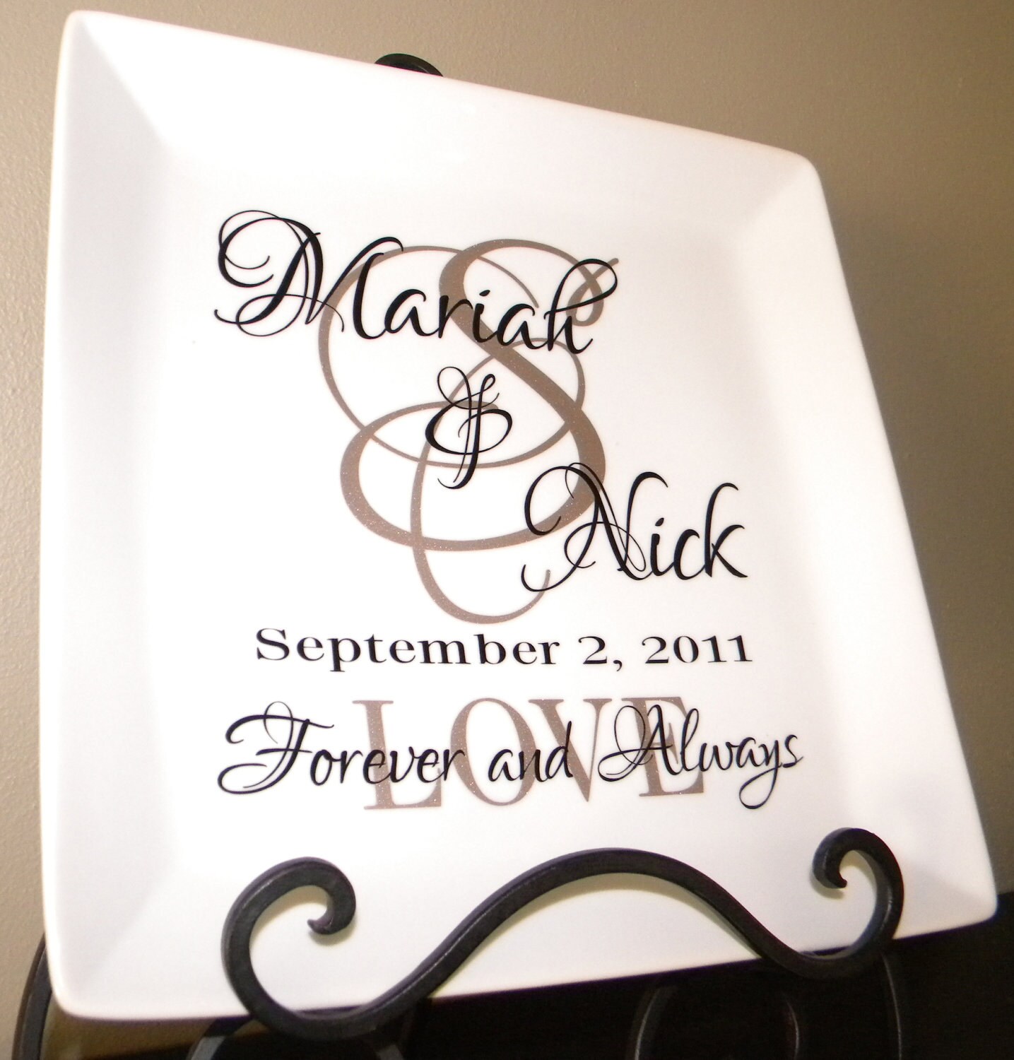 Personalized Wedding Gift Plate Anniversary Gift for Couple - Etsy