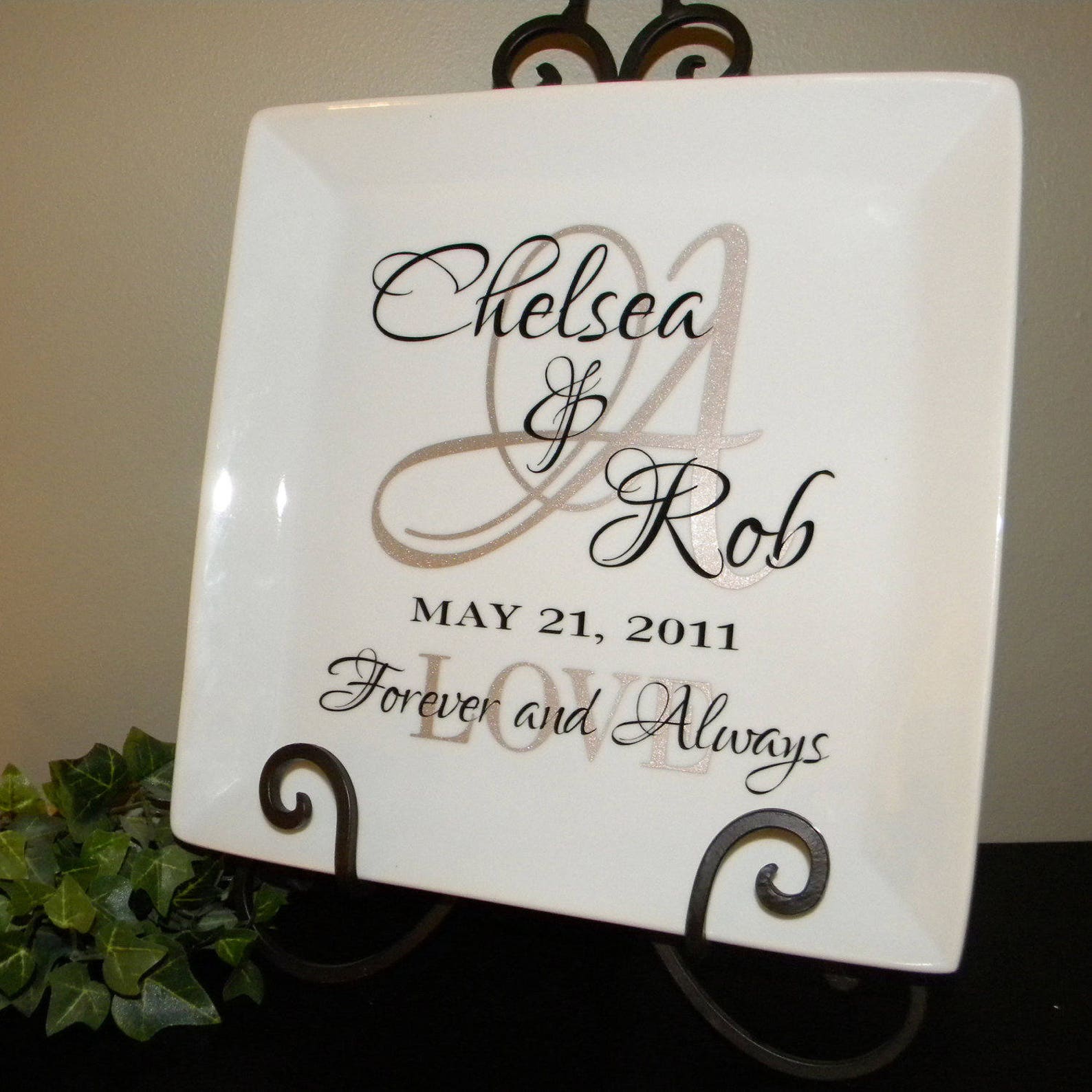 Personalized Wedding Gift Plate Anniversary Gift for Couple - Etsy