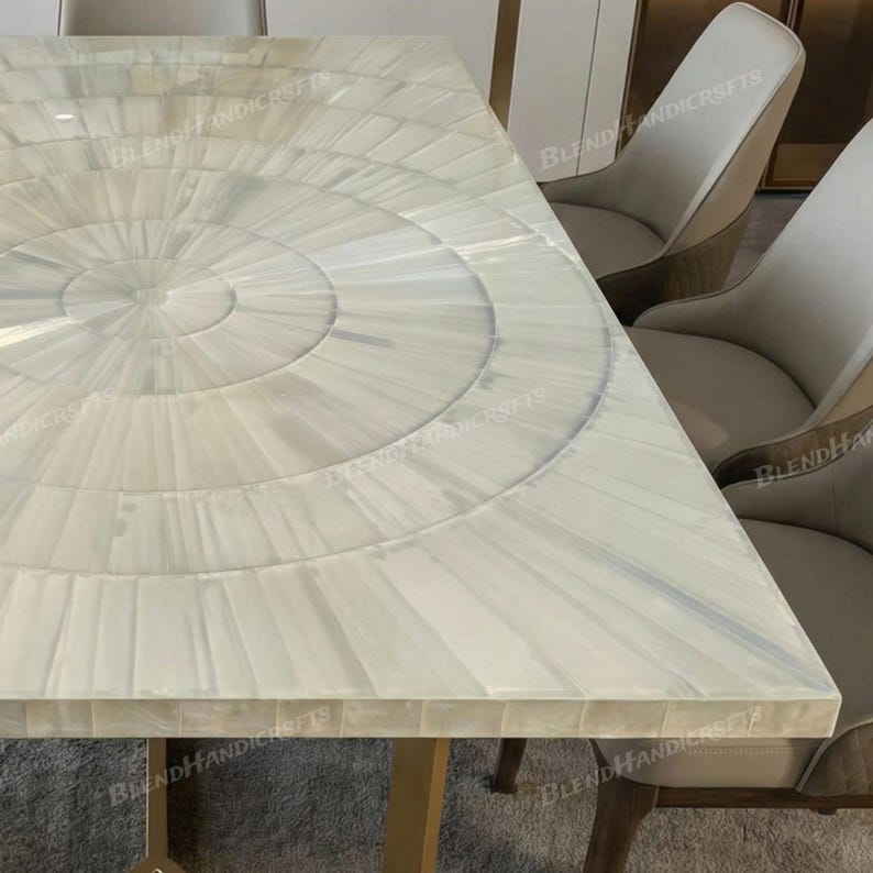 Natural Selenite Crystal Dining Table – Handmade & Made to Order - Etsy