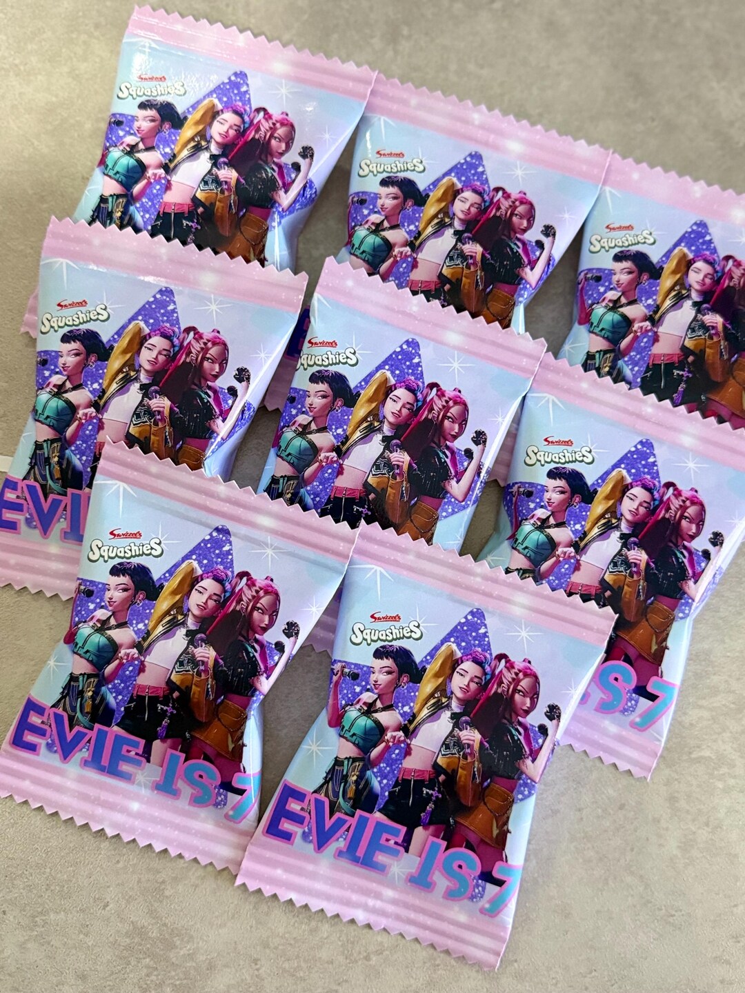 Custom Sweet Wrappers - K-pop Custom Party Favours - K-pop Squashies ...