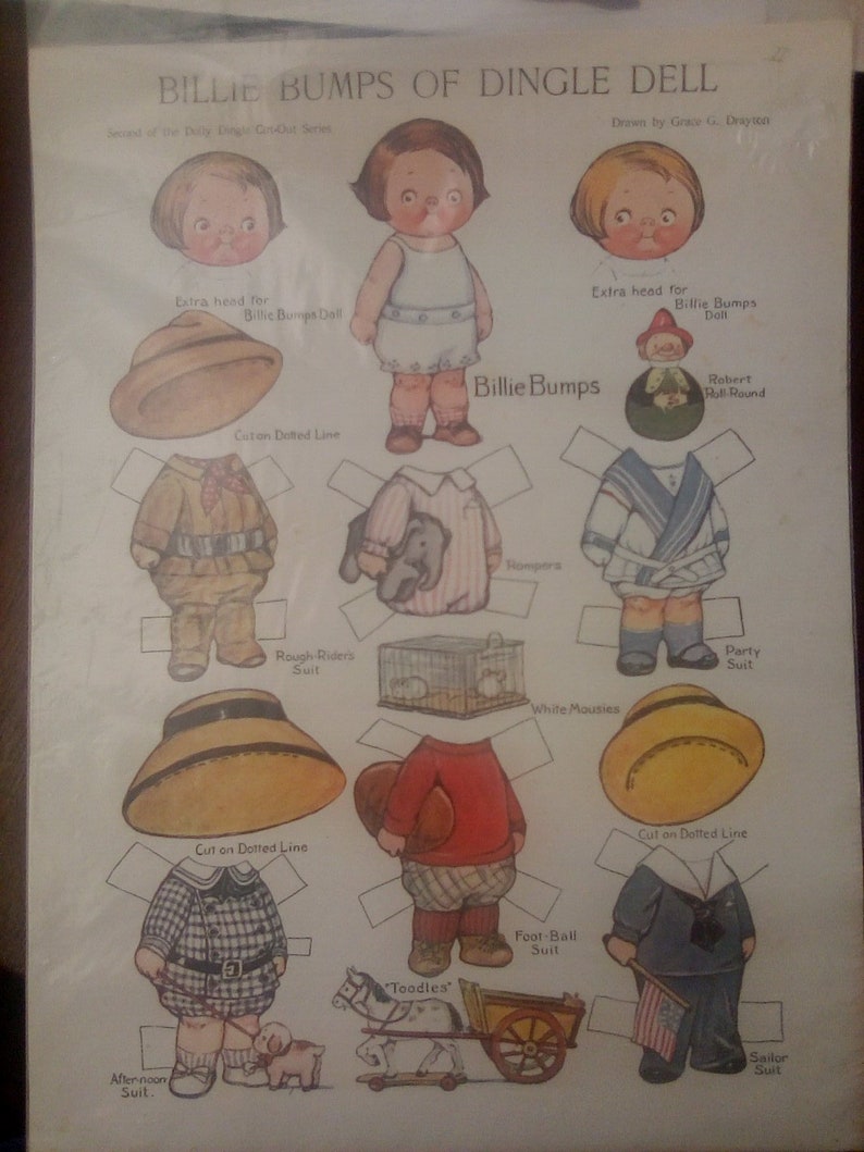 Billie Bumps of Dingle Dell Paper Dolls - Etsy Canada
