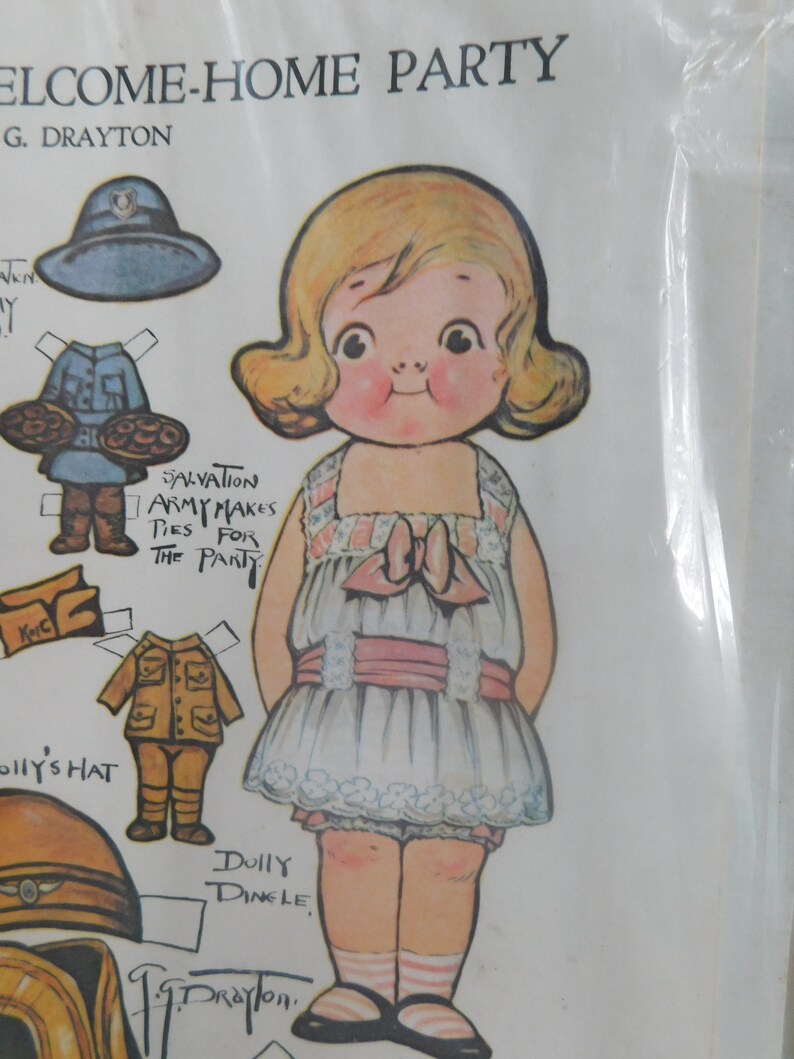 Dolly Dingle's Welcome Home Party Paper Dolls - Etsy