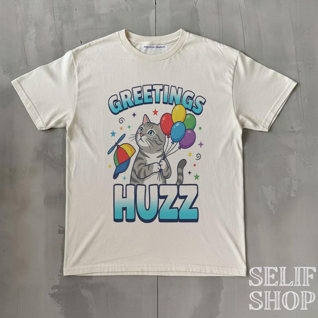 Greetings Huzz Funny Gen Z Gen Alpha Slang Meme T-shirt, Brainrot ...
