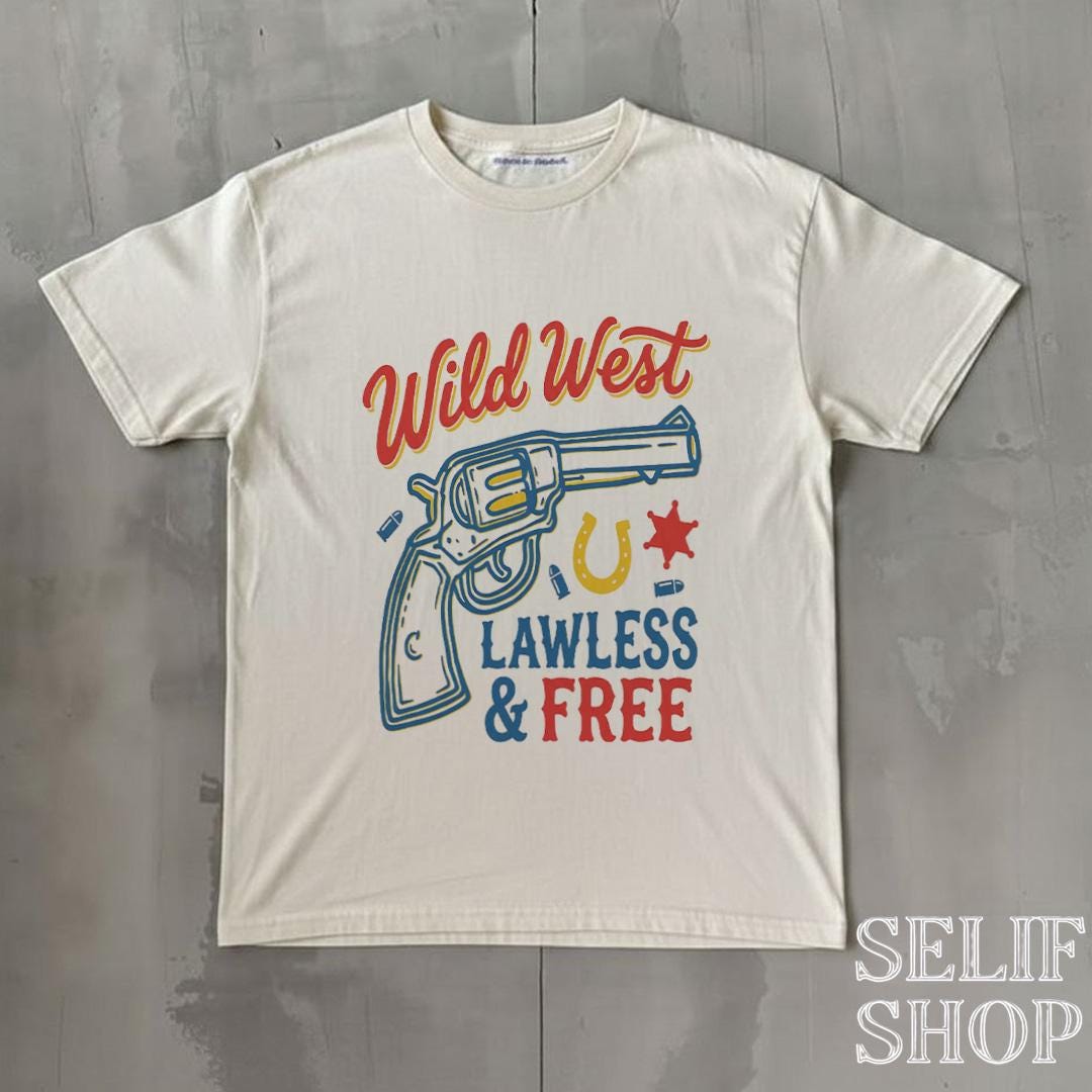 Western Cowboy Vintage Shirt, 90s Grunge Rodeo Tee, Retro Outlaw ...