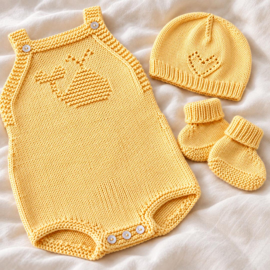 Baby Knitting Pattern Bundle PDF | Whale Baby Overall, Knitted Romper ...