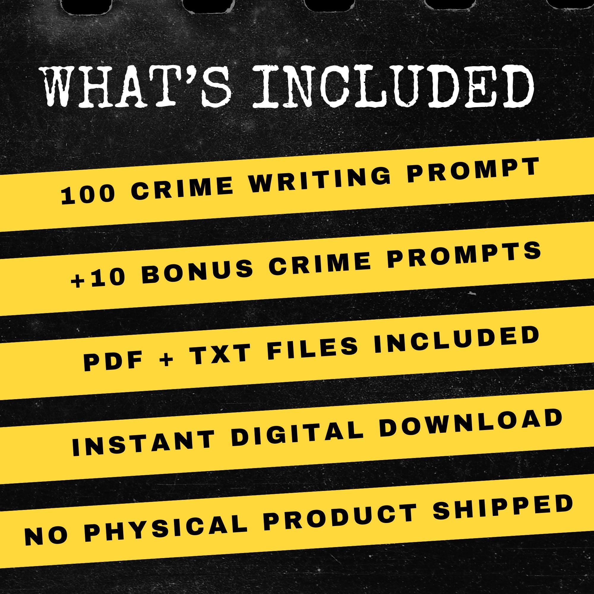Buy 100 Crime Investigation Writing Prompts Mystery Story Ideas ...