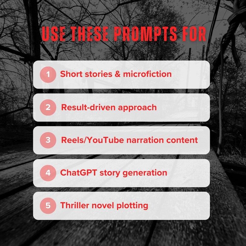 Buy 100 Thriller Story Prompts | Ai-ready Plot Concepts (digital ...