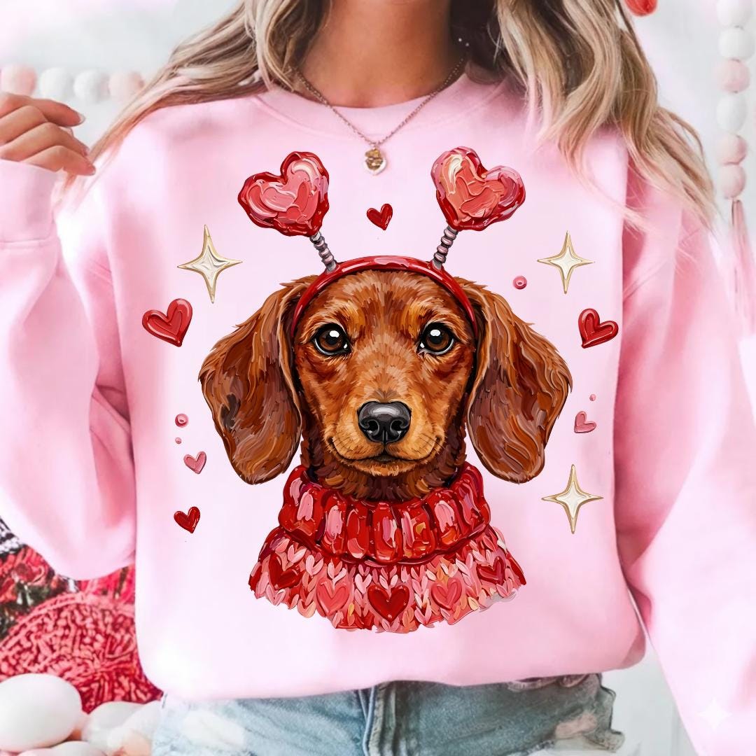 Valentine Dachshund PNG, Cute Dog Valentine Clipart, Love Puppy PNG ...