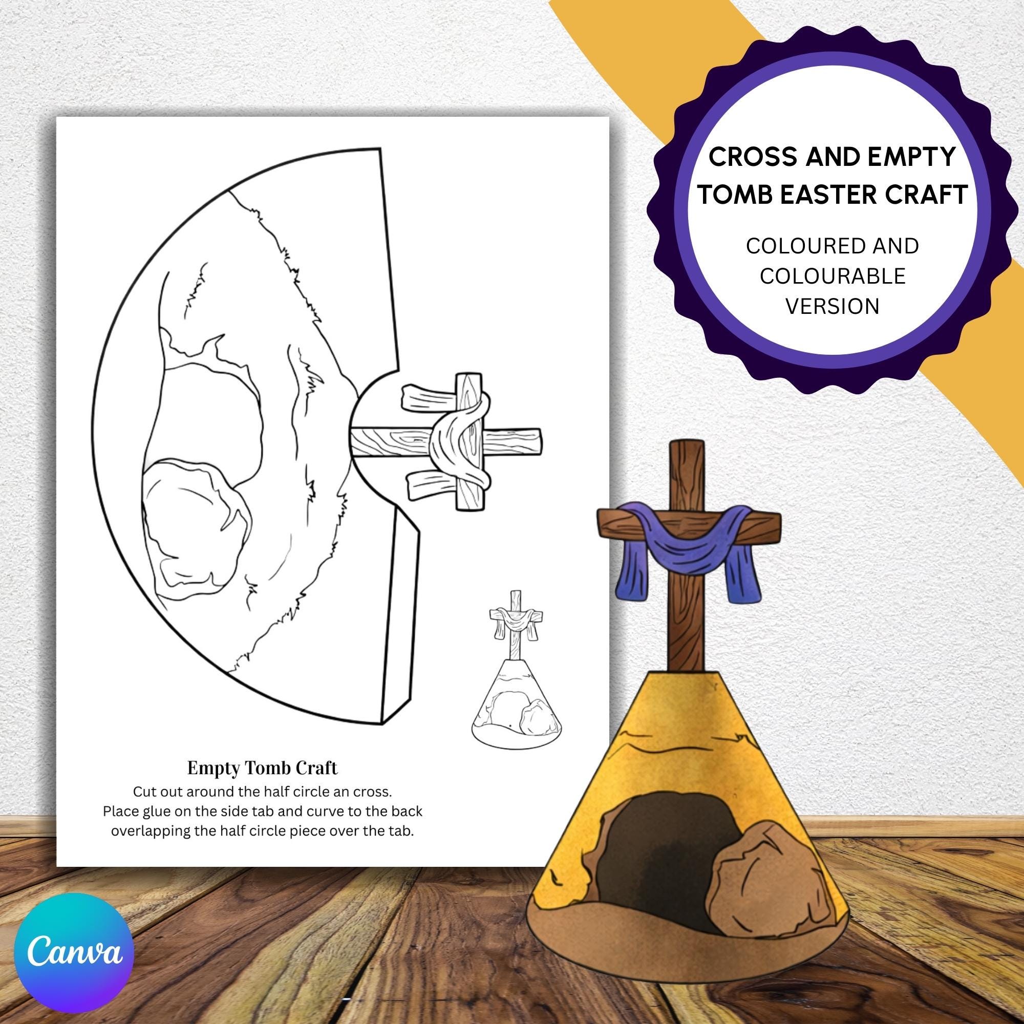 Christian Easter Craft: Empty Tomb Cross Activity (digital Download) - Etsy