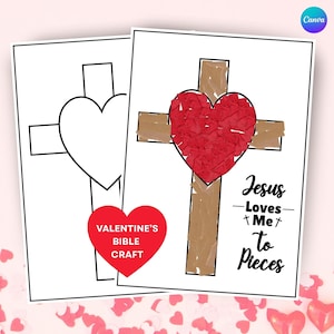 Christian Valentine Craft for Kids Jesus Loves Me Printable Activity ...