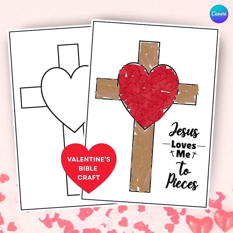 Christian Valentine Craft for Kids Jesus Loves Me Printable Activity ...
