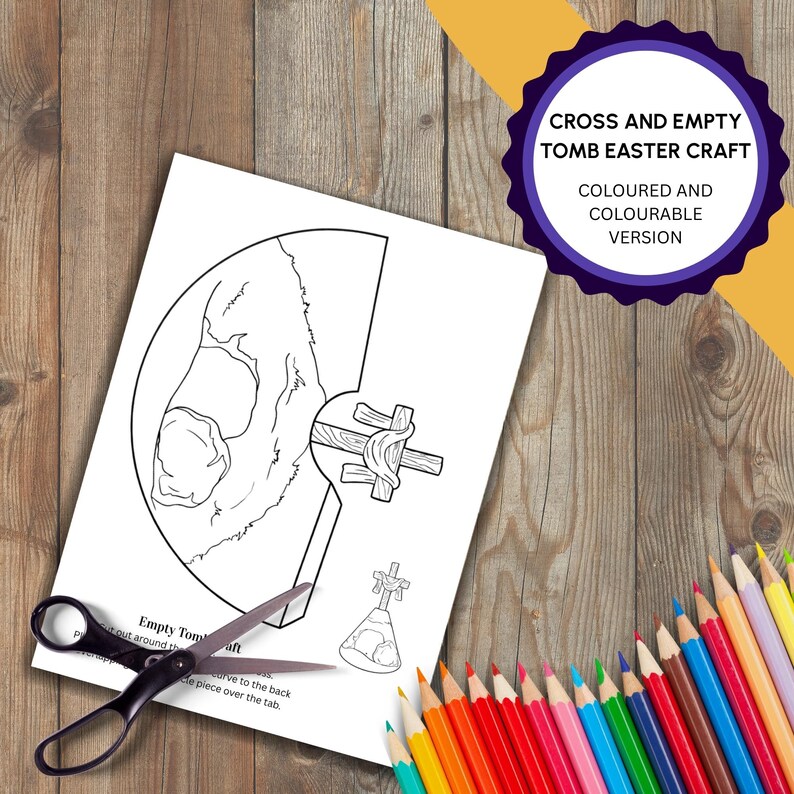 Christian Easter Craft: Empty Tomb Cross Activity (digital Download) - Etsy