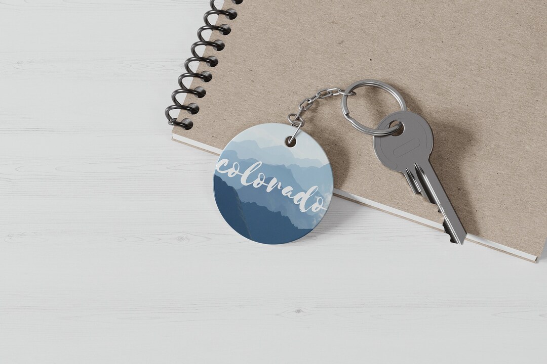 Colorado Mountain Silhouette Keychain, Colorado Key Chain, Colorado ...