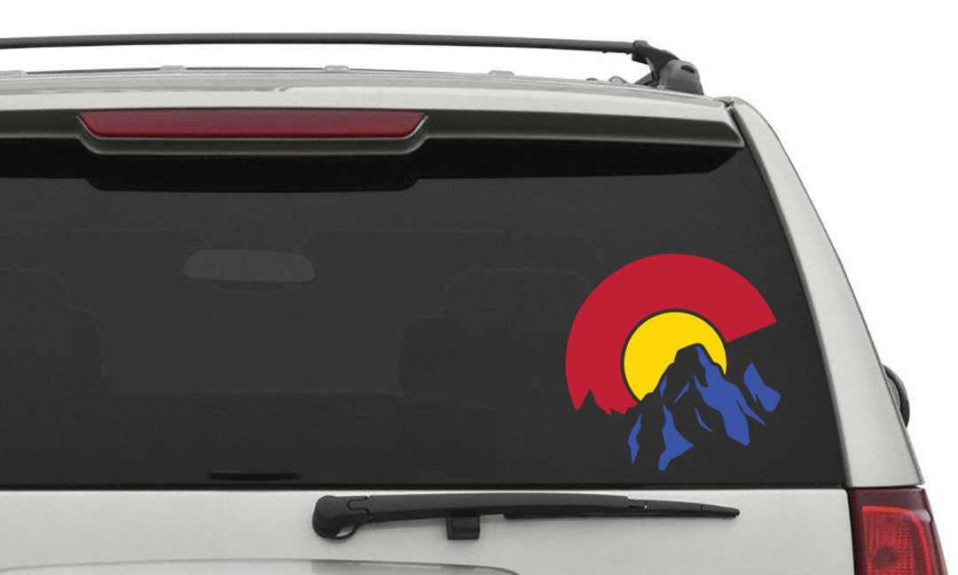 Red Blue Yellow Colorado Flag Sticker, Colorado Souvenir, Colorado Gift ...