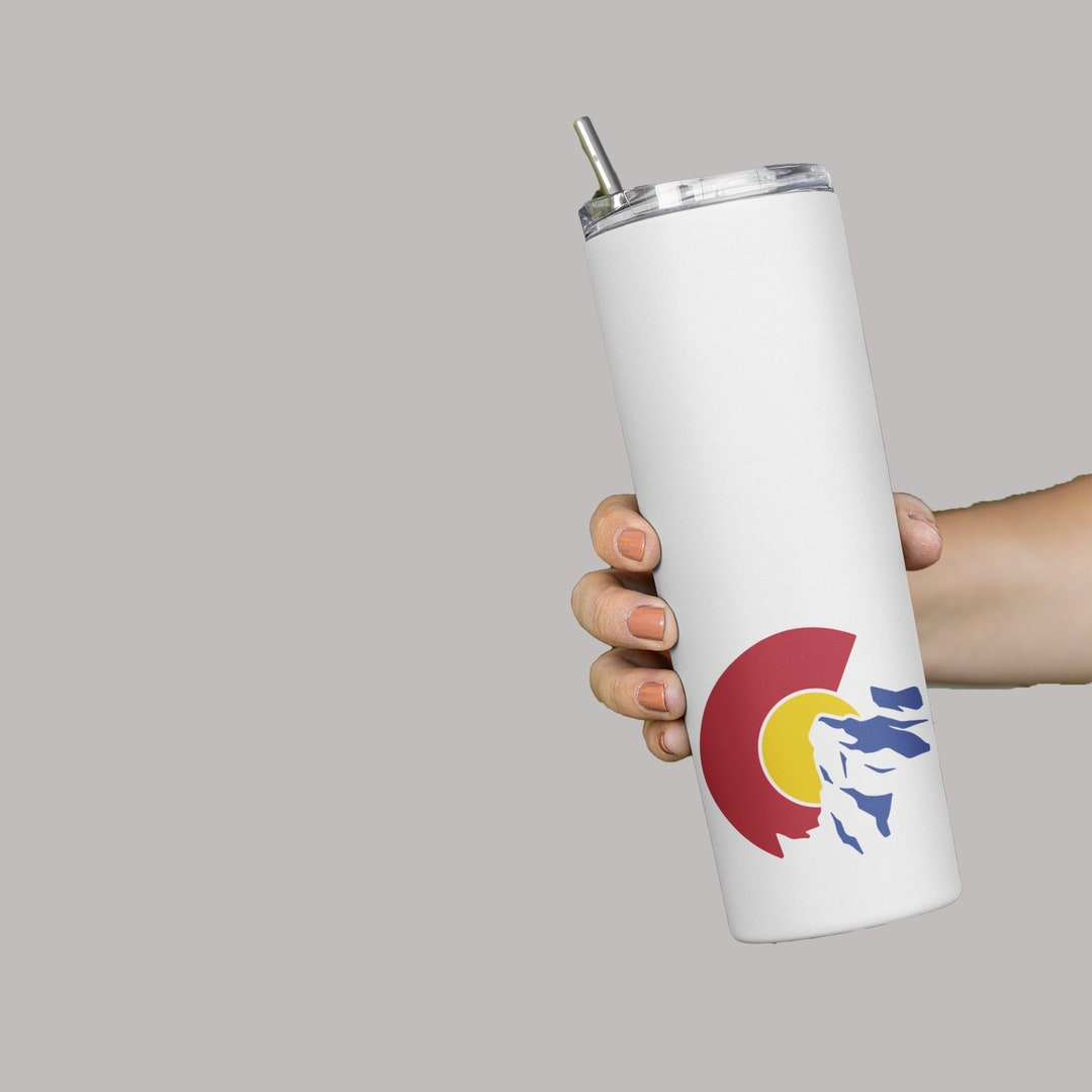 Colorado 20 Oz Skinny Tumbler With Straw, Colorado Tumbler, Colorado ...