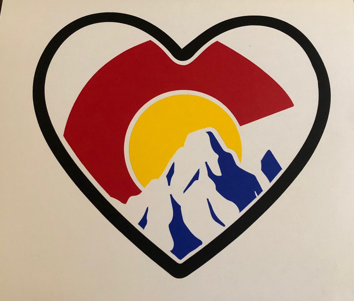 Colorado Heart Sticker I Heart Colorado I Love Colorado | Etsy