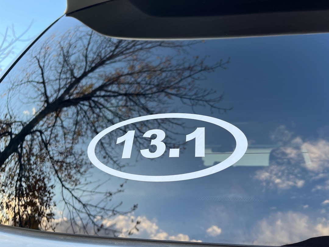 13.1 Half Marathon Car Sticker, 13.1 Car Decal, Running Sticker, Half ...