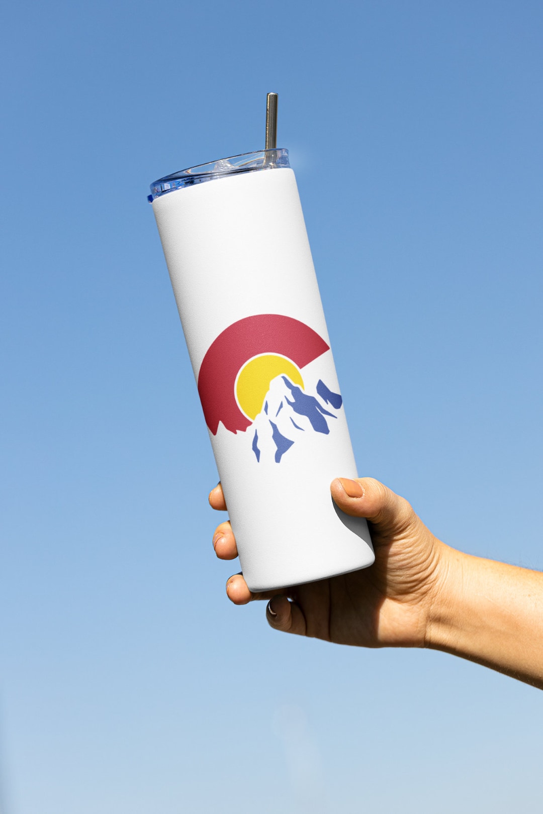 Colorado Skinny Tumbler With Straw, Colorado Tumbler, Colorado Water ...