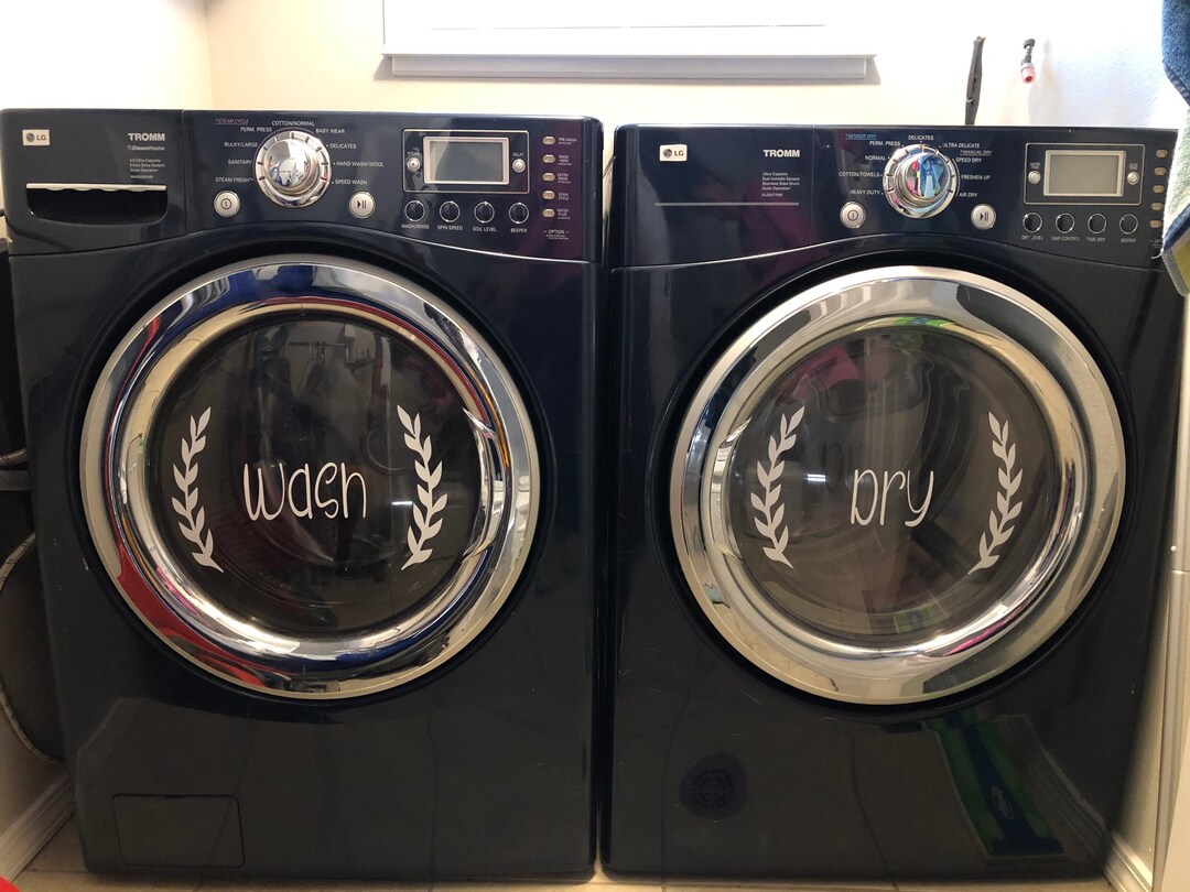 Washer Dryer Words, Washer Dryer Decals, Farmhouse Laundry Room Decor ...