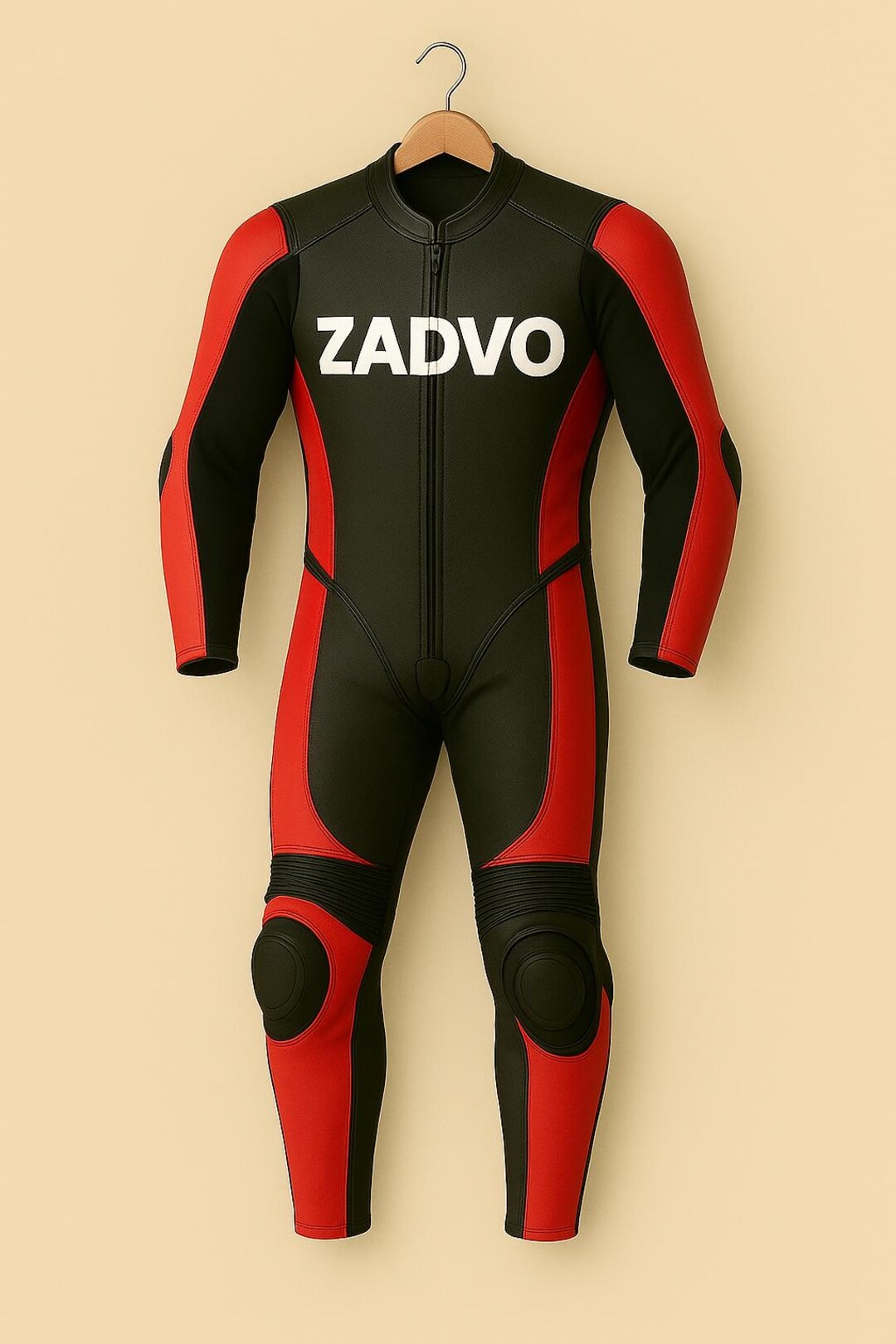 Handmade Leather Motorcycle Racing Suit – CE Protection, Custom Fit Red ...