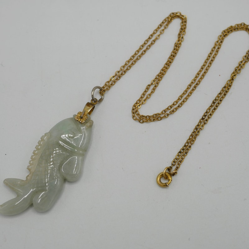 Fish Jade Pendant - Etsy