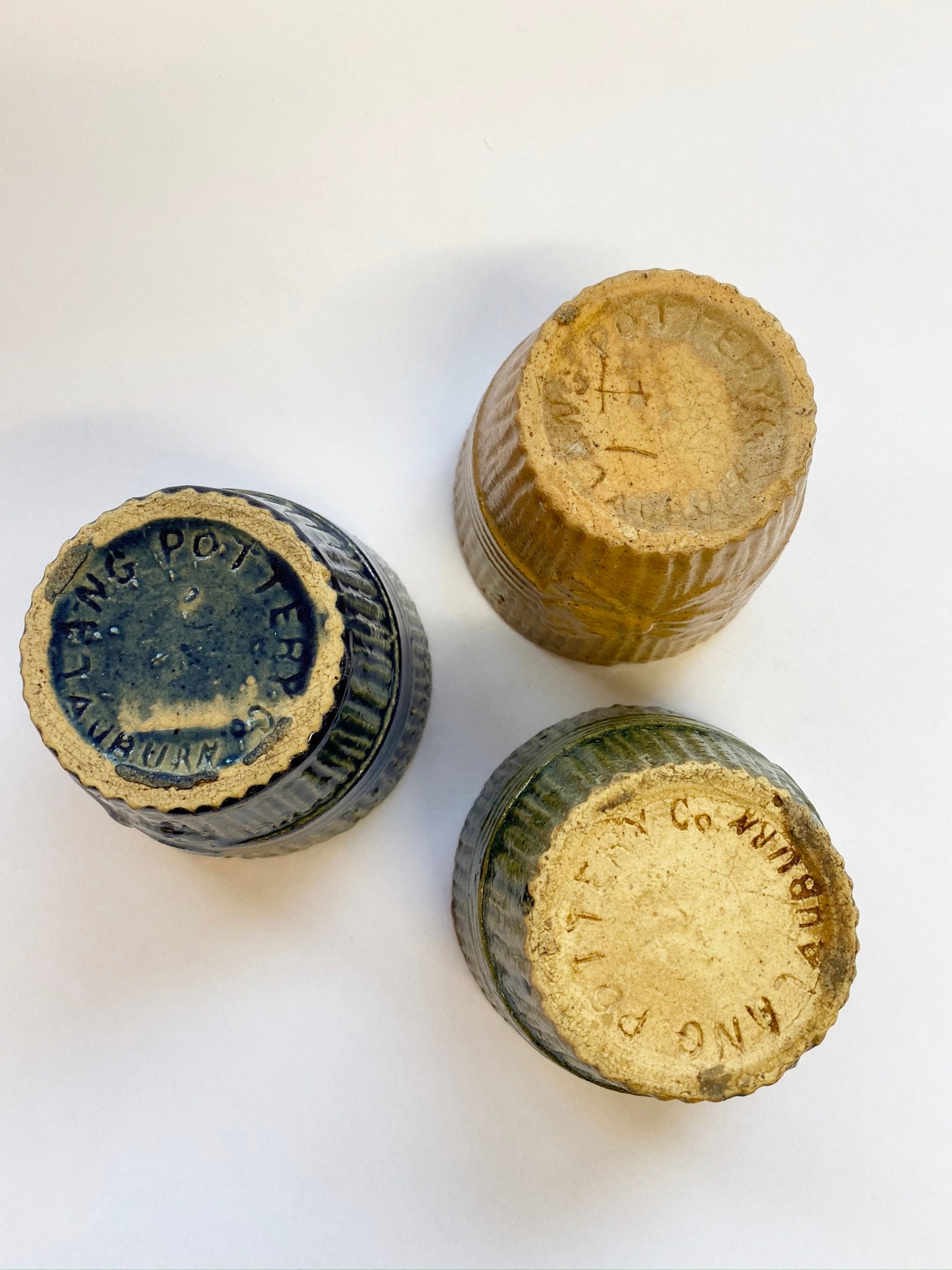 Vintage Lang Pottery Co. Small Plant Pot Set of Three - Etsy