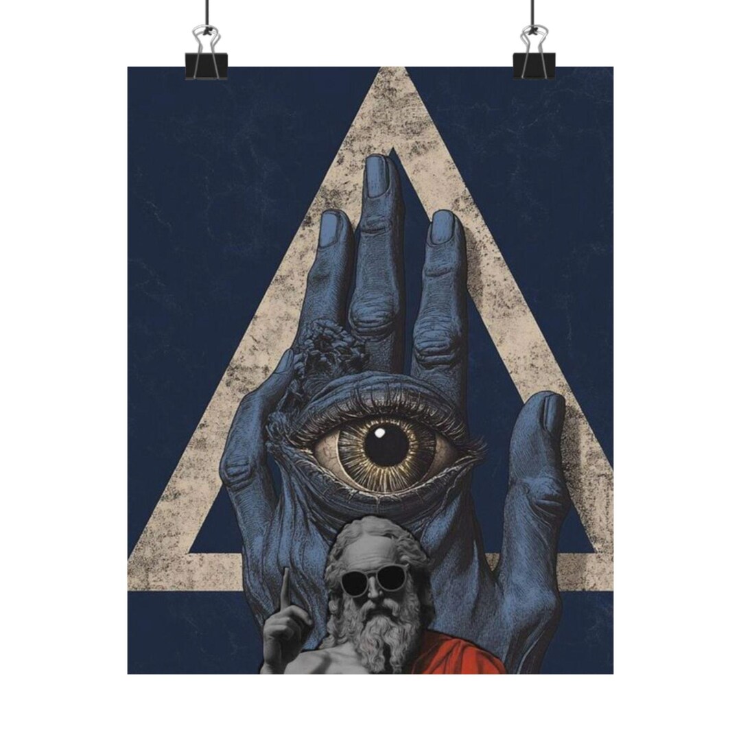 Third Eye Hand Poster | Matte Vertical Art Print, Esoteric Triangle ...