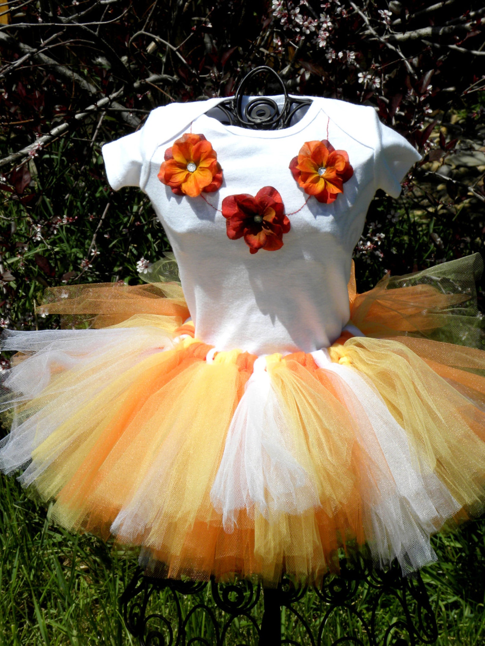 Baby Tutu & Onesie: ORANGE YELLOW and WHITE Sunshine Tutu - Etsy