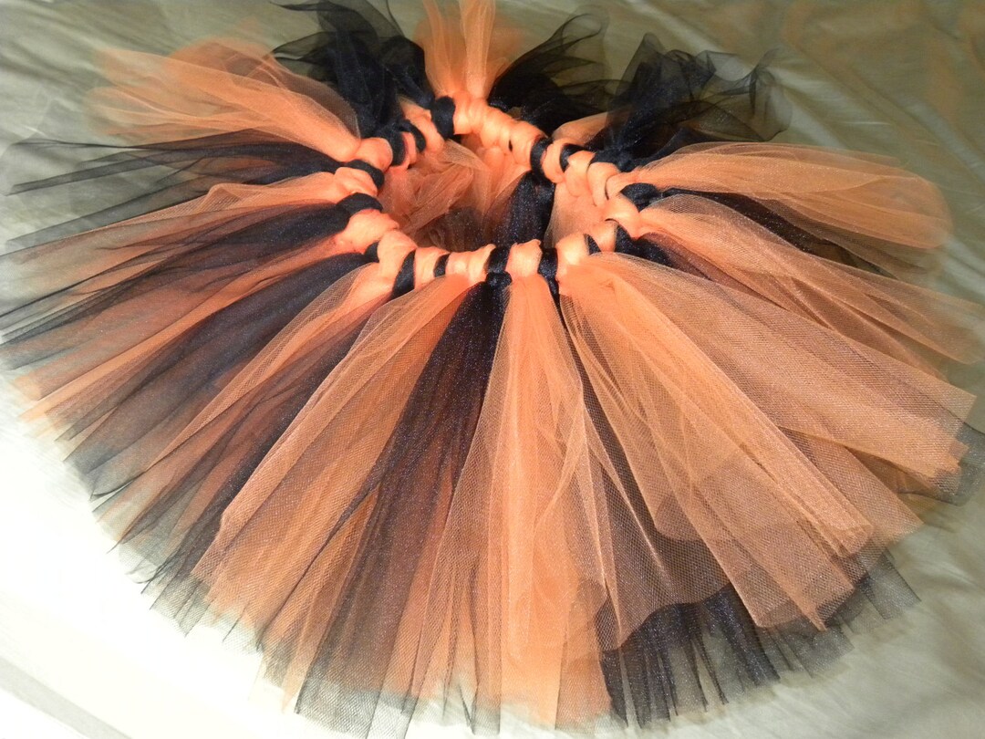 Halloween Tutu: ORANGE & BLACK Girls' Size 5/6 or 7/8 Goth Tutu - Etsy