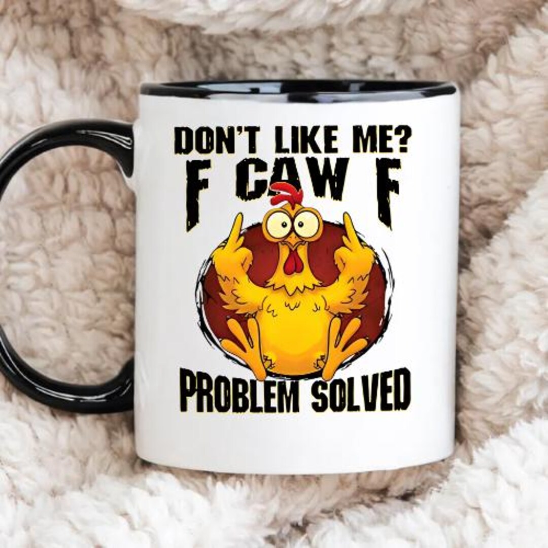 Funny Rude Chicken Middle Finger PNG, Sarcastic Farm Chicken Mug Design ...