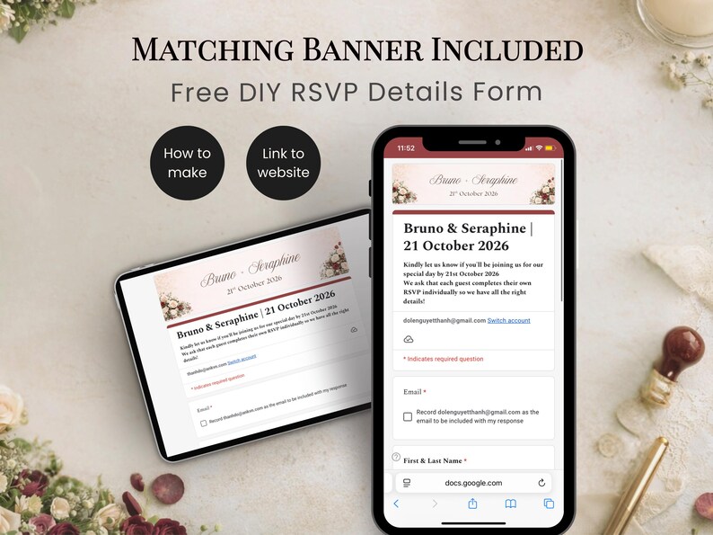 Wedding Website Template With RSVP: Editable Canva Design (digital ...