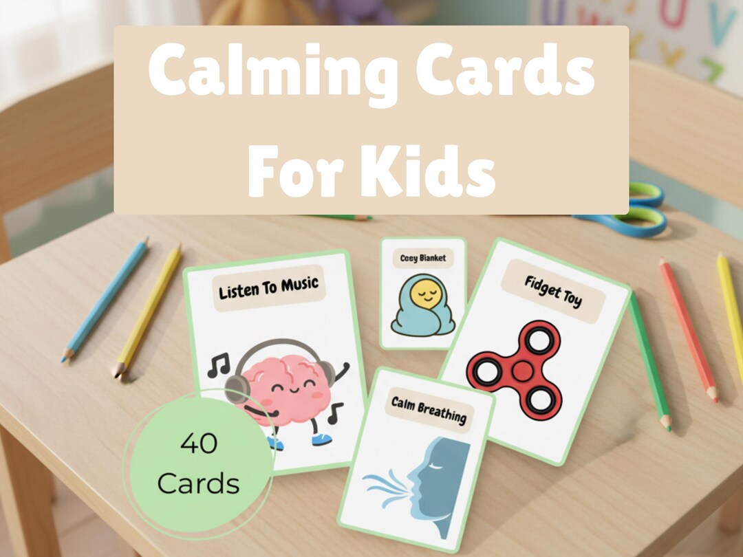 Printable Calming Cards for Kids: Emotional Regulation and Mindfulness ...
