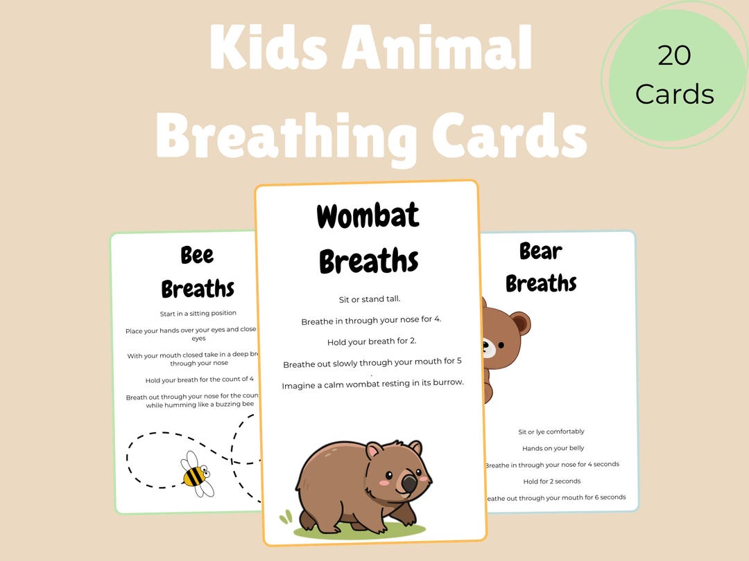 Animal Breathing Cards | Calm Corner Activities | Emotional Regulation ...