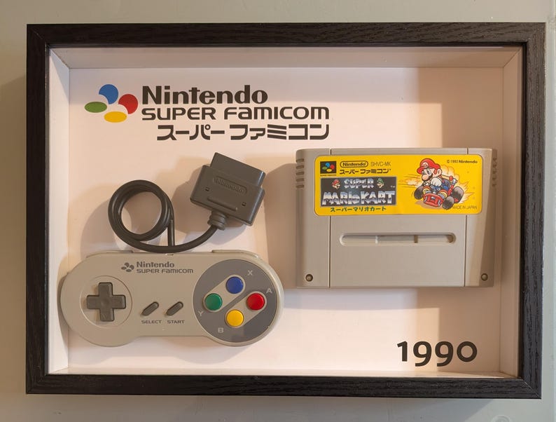 Nintendo Super Famicom Frame - Mario Kart - Etsy