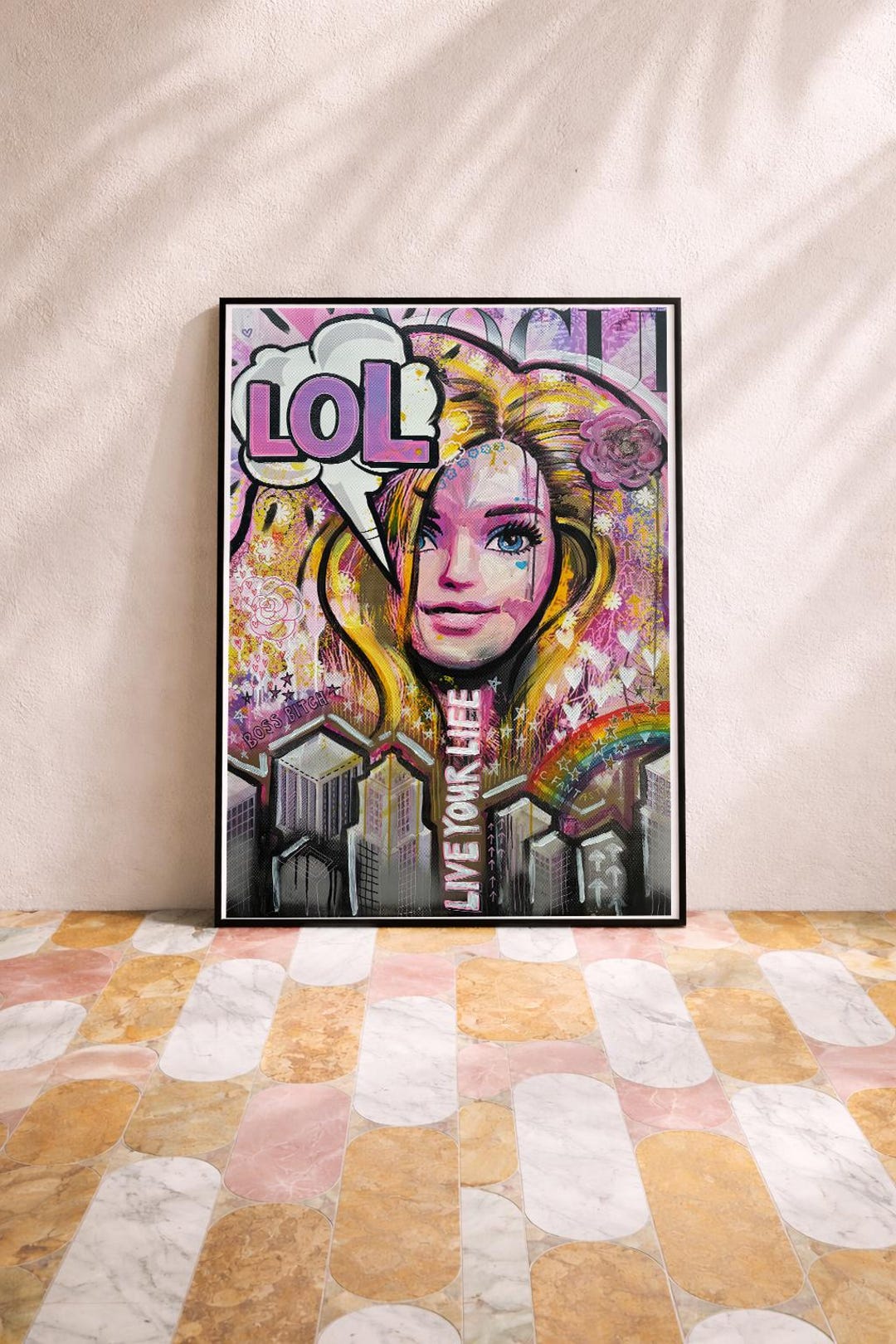 Barbie LOL Portrait - Digital Popart Download - Mixed Media Artwork ...