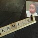 FAMILY Photo Sign Scrabble Shelf or Desk Sign With Clip to Add Photo Co ...