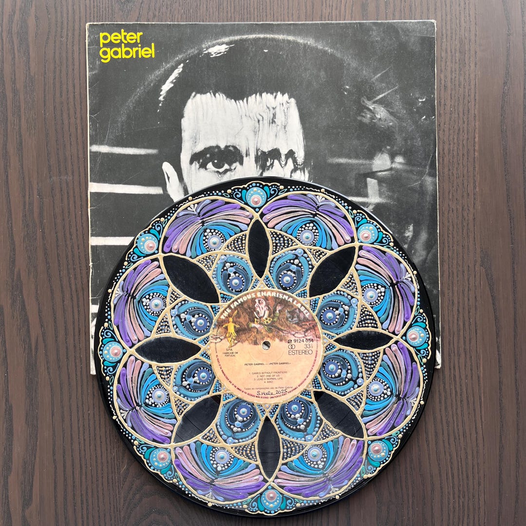 Peter Gabriel- Peter Gabriel- Mandala Art – Upcycled Vinyl Record - Etsy