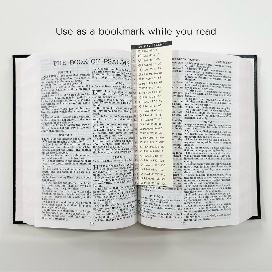 30-day Psalms Reading Plan Bookmark, Printable Daily Bible Study ...