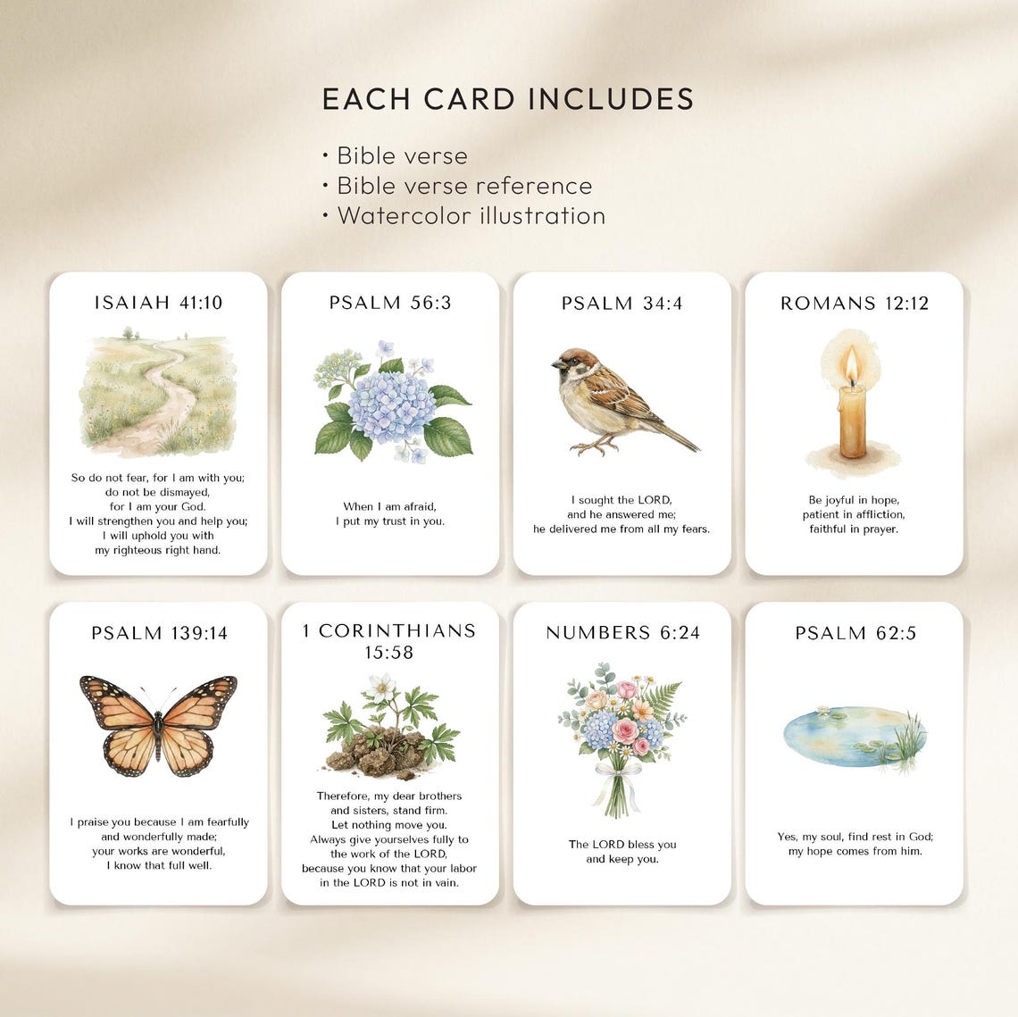 Bible Memory Cards Printable, Scripture Memory Cards, Printable Bible ...