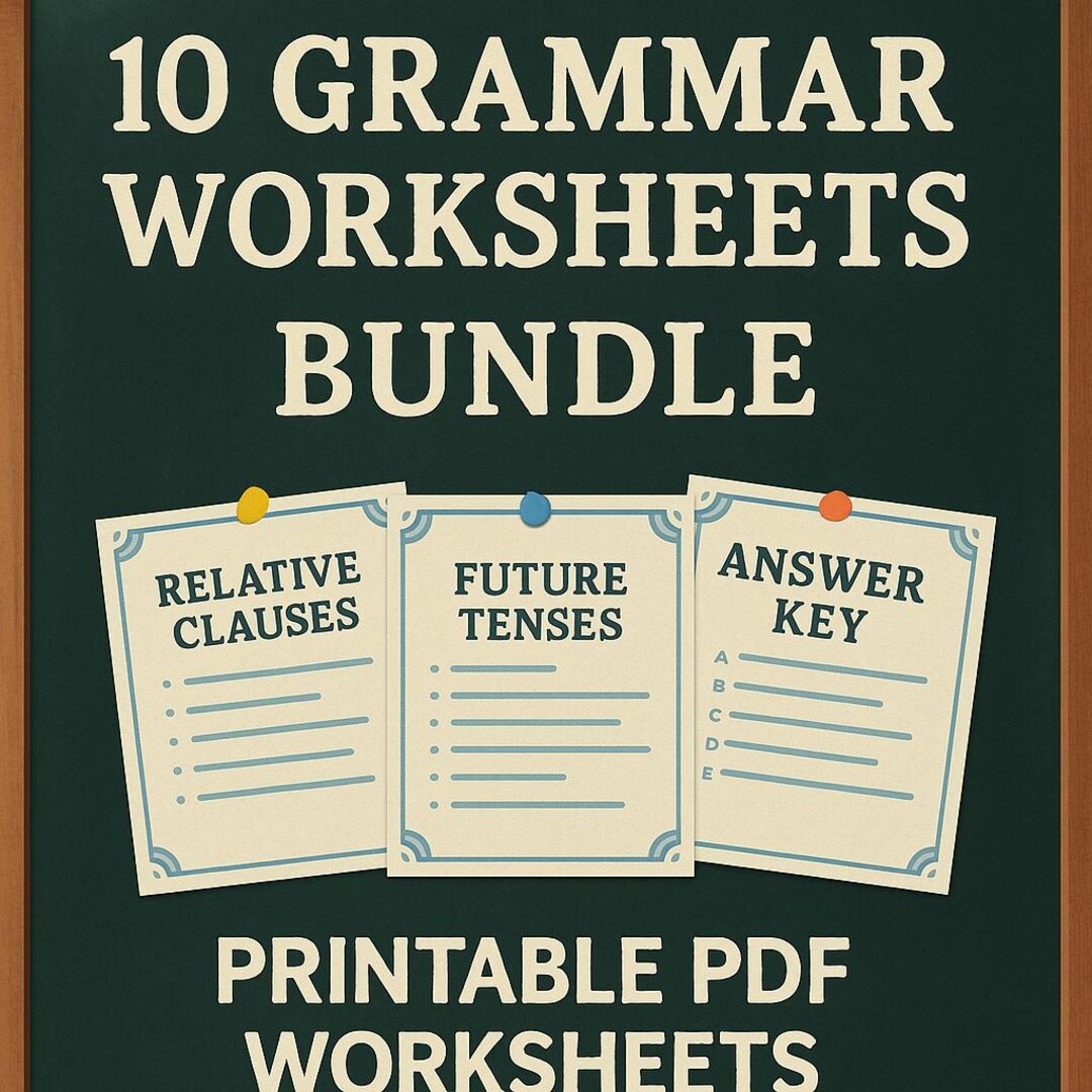 ESL Grammar Worksheet Bundle | 11 Printable English Worksheets + Answer ...