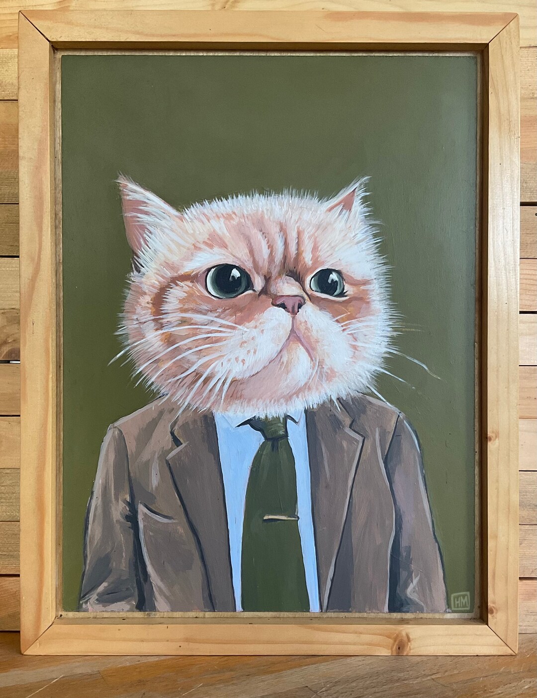 Original Cats in Clothes Painting - Harold - by Heather Mattoon - Etsy