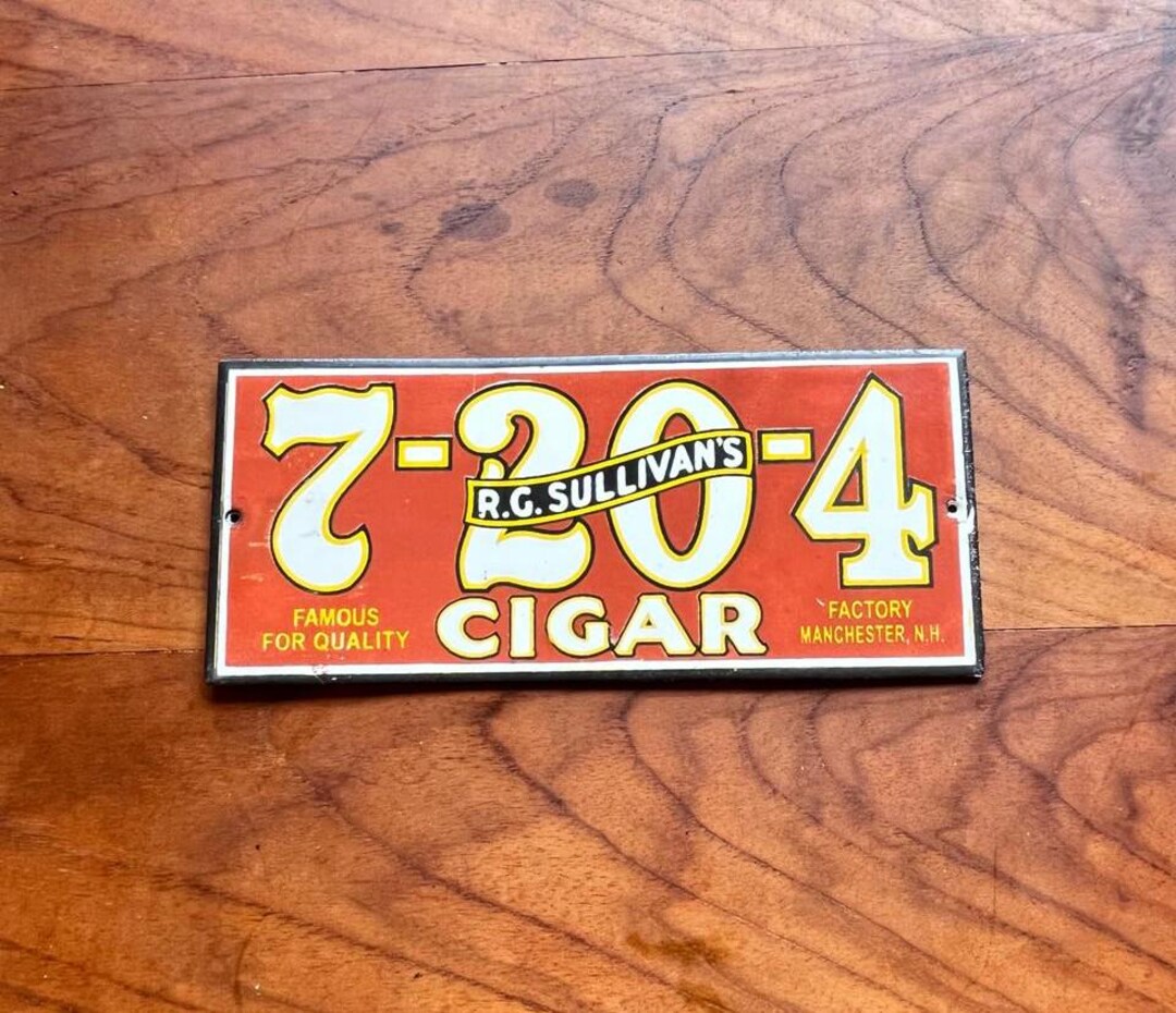 Vintage RG Sullivan's Cigars Enamel Sign Tobacco Shop Decor - Etsy