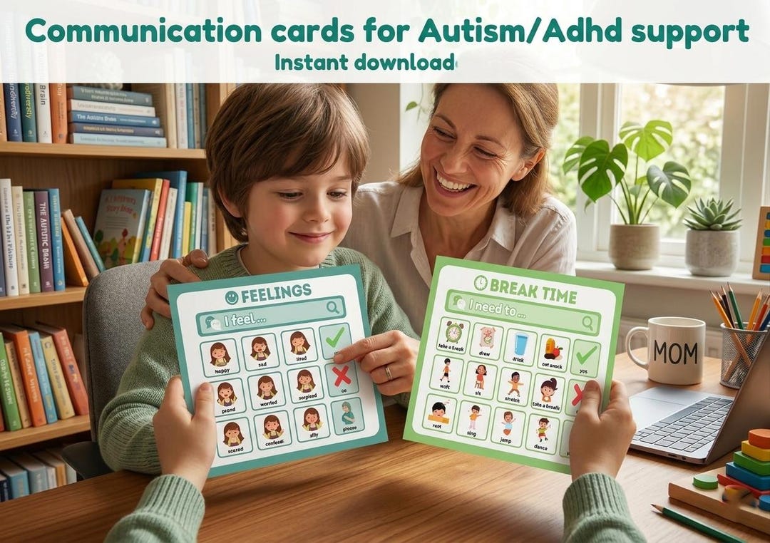 Non-verbal Communication Autism Support PECS | ADHD Sensory Cue Cards ...