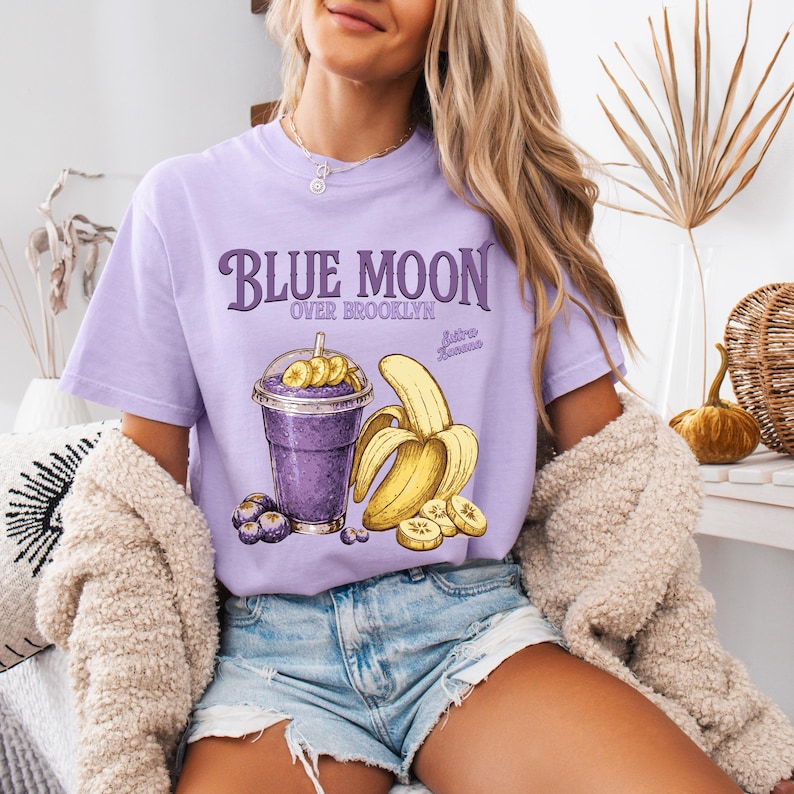 Blue Moon Over Brooklyn Comfort Colors T-shirt, Banana Smoothie Tee - Etsy