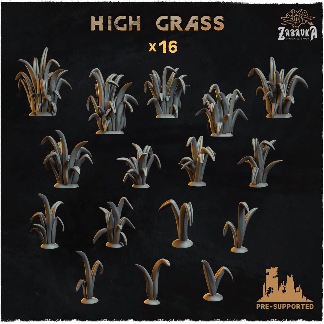 16x High Grass Basing Bits | Warhammer 40k Aos Dnd Star Wars Mordheim ...